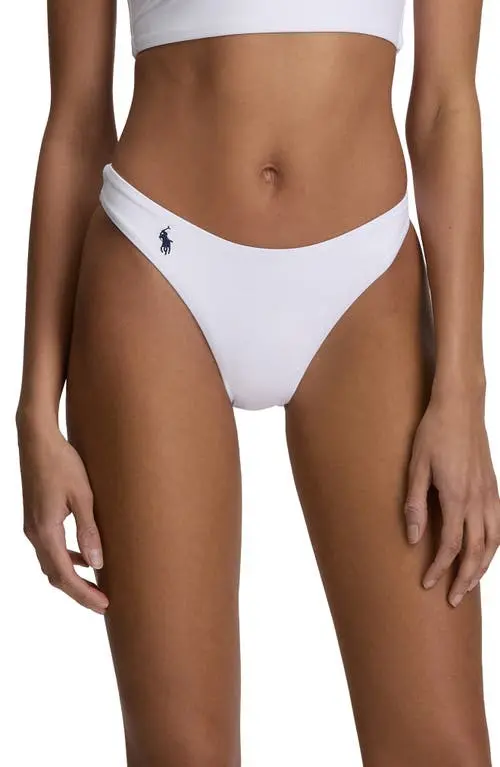 Polo Ralph Lauren High-cut Scoop Bikini Bottom - White