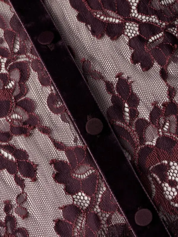 Buy L'Agence Poe Lace Maxi Dress - Dark Malbec At 50% Off | Editorialist