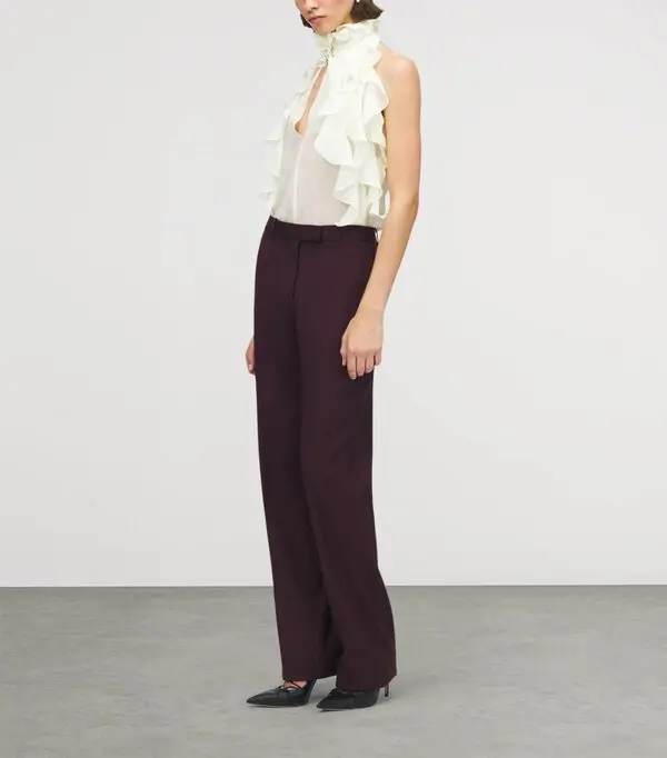 Alexander McQueen Wool Straight Trousers