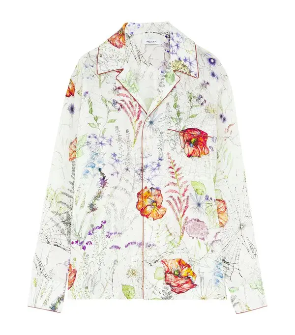 Alexander McQueen Floral Print Silk Shirt