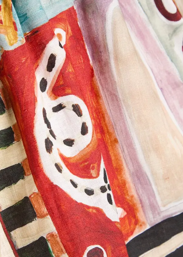 ALEMAIS Printed Linen Shorts