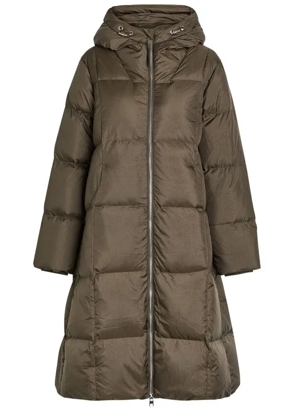 Varley Katya Hooded Padded Nylon Coat - Olive