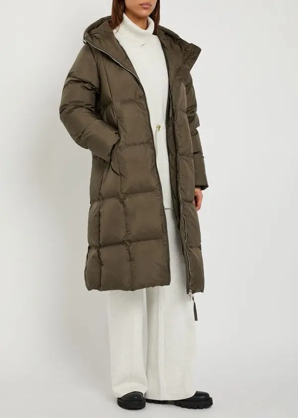 Varley Katya Hooded Padded Nylon Coat - Olive