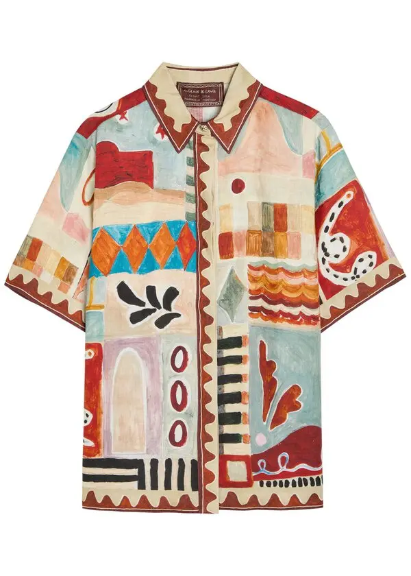ALEMAIS Alémais Michelle Printed Linen Shirt