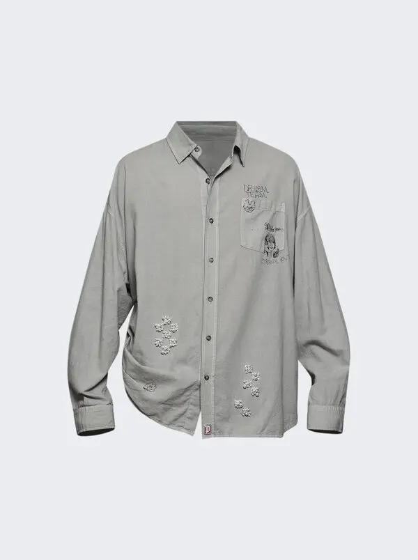 PALY Eternal Youth Oversized Dress Shirt - Grey