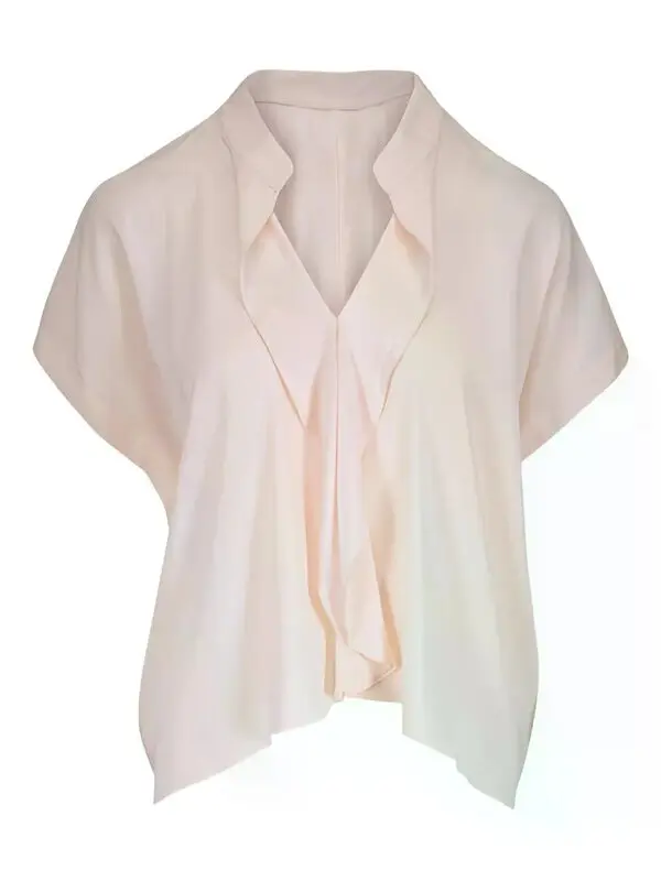 Zero + Maria Cornejo Ruffled Short Sleeve Blouse