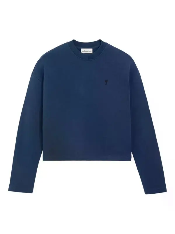 AMI Paris De Coeur Cropped Sweatshirt