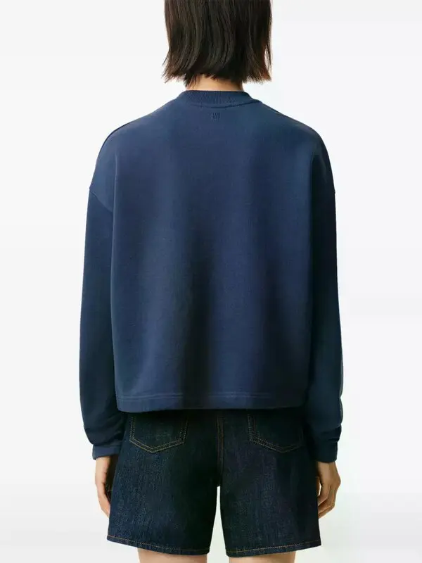 AMI Paris De Coeur Cropped Sweatshirt