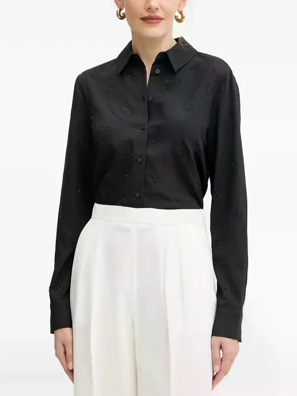 Guess Beaded Collared Blouse