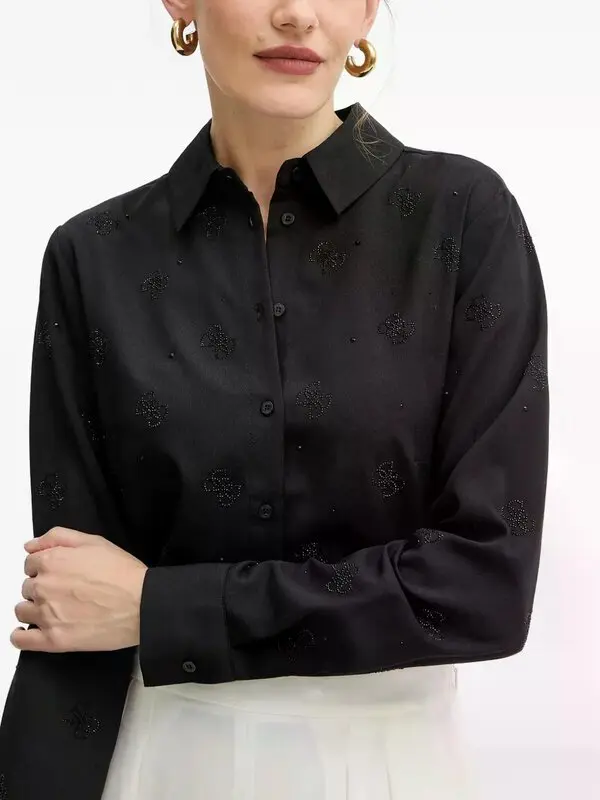 Guess Beaded Collared Blouse