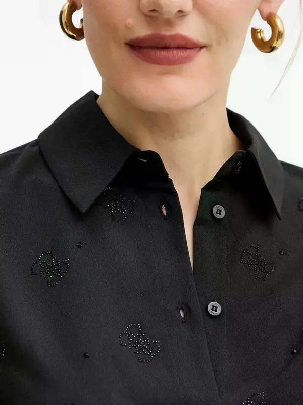 Guess Beaded Collared Blouse