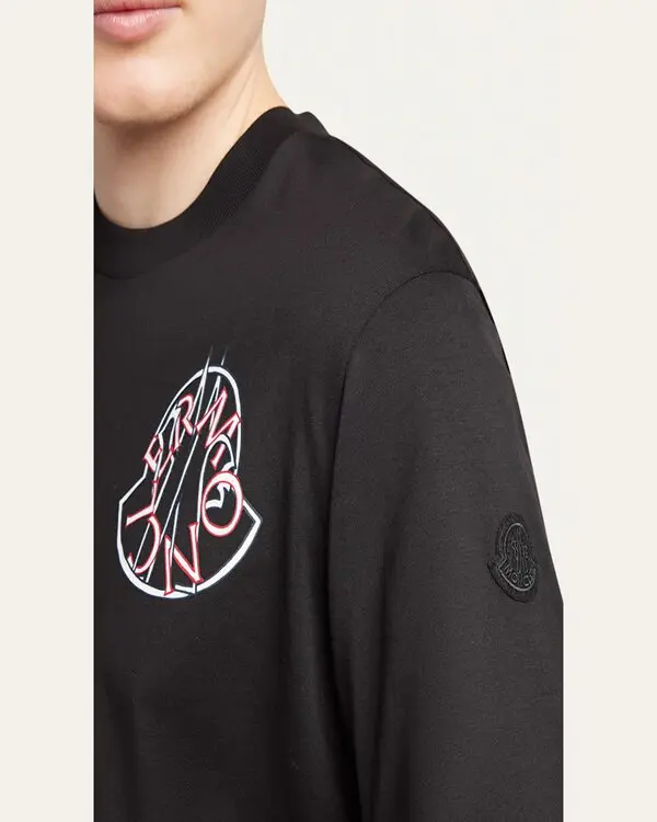 Moncler Check Logo Graphic T-shirt