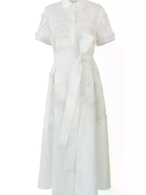 Carolina Herrera Embroidered Midi Dress