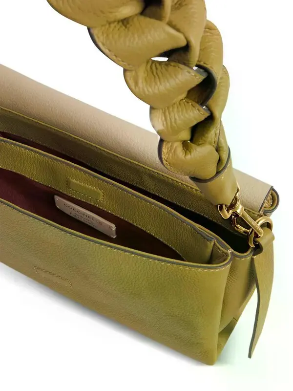COCCINELLE Grained Texture Shoulder Bag - Green