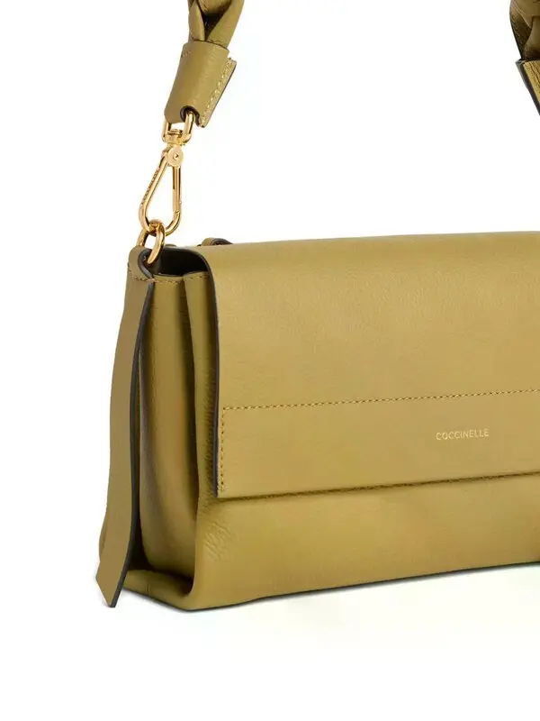 COCCINELLE Grained Texture Shoulder Bag - Green