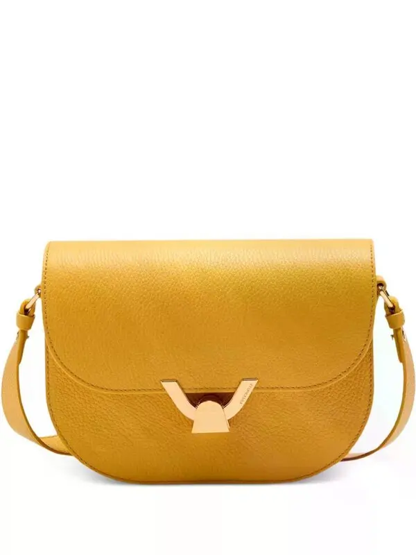 COCCINELLE Dew Leather Crossbody Bag - Yellow