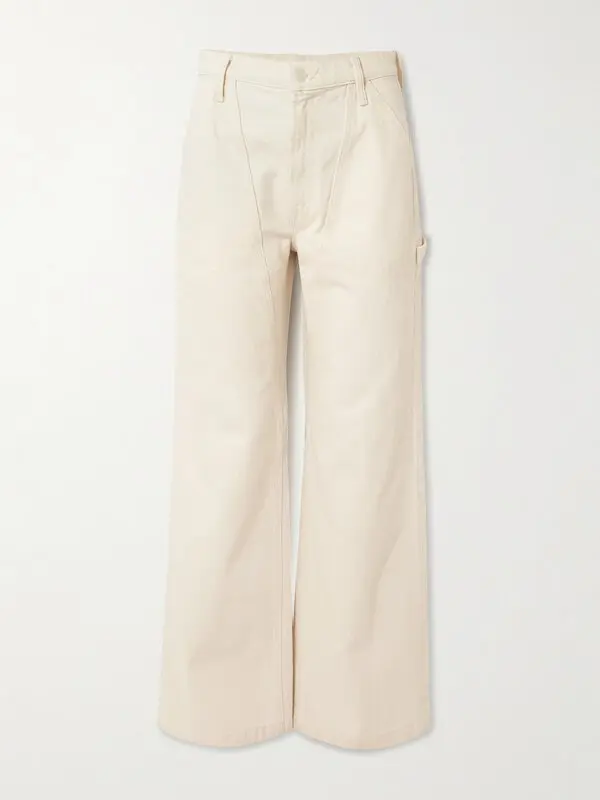 MOTHER The Chisel Sneak High-rise Straight-leg Jeans - Neutrals