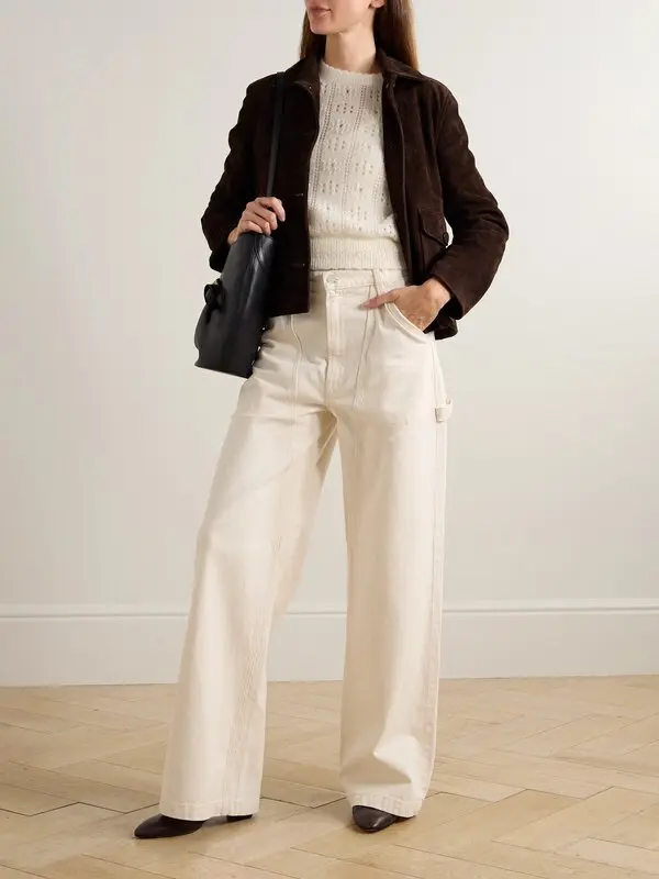 MOTHER The Chisel Sneak High-rise Straight-leg Jeans - Neutrals