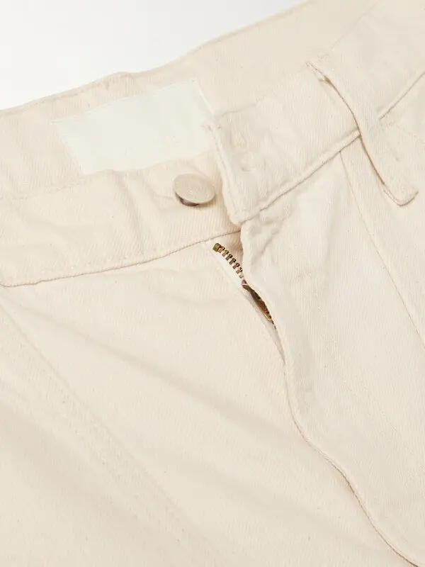 MOTHER The Chisel Sneak High-rise Straight-leg Jeans - Neutrals