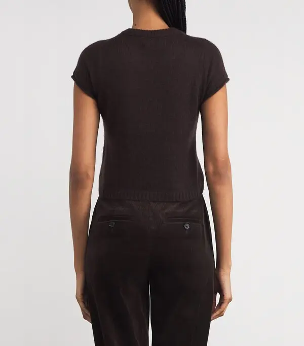 ME+EM Wool-cashmere-silk Knitted T-shirt - Brown