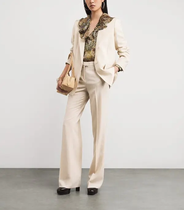 Etro Wool Wide-leg Trousers
