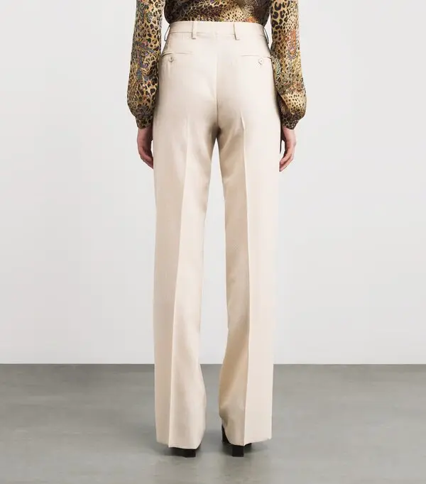 Etro Wool Wide-leg Trousers