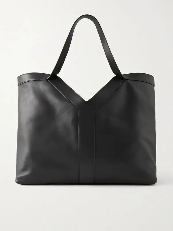 Saint Laurent Marais Large Leather Tote Bag - Black