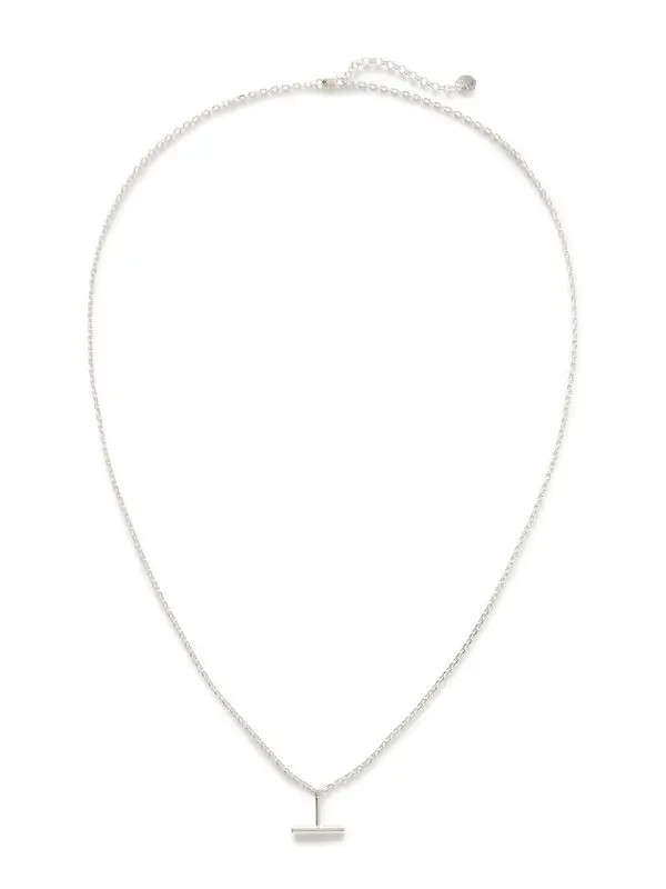 TOM FORD Sterling T Pendant Necklace - Silver