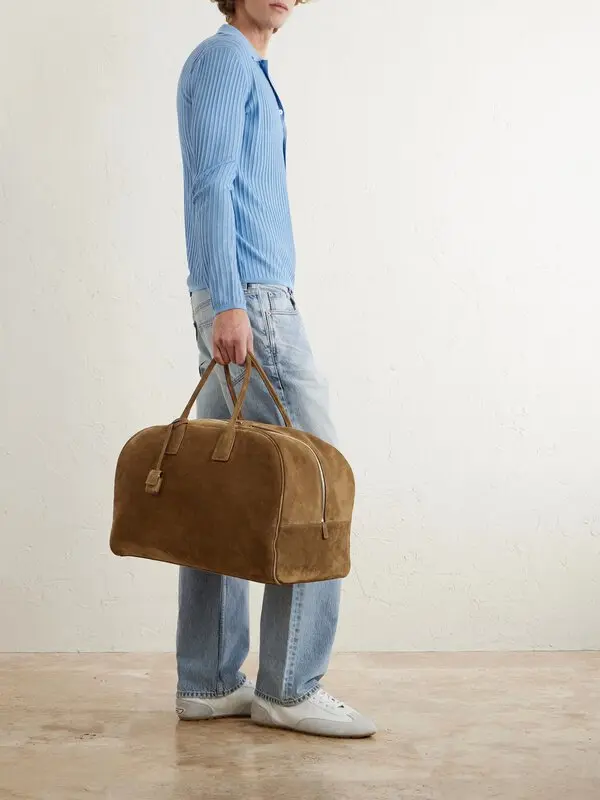 Saint Laurent Suede Duffle Bag - Brown