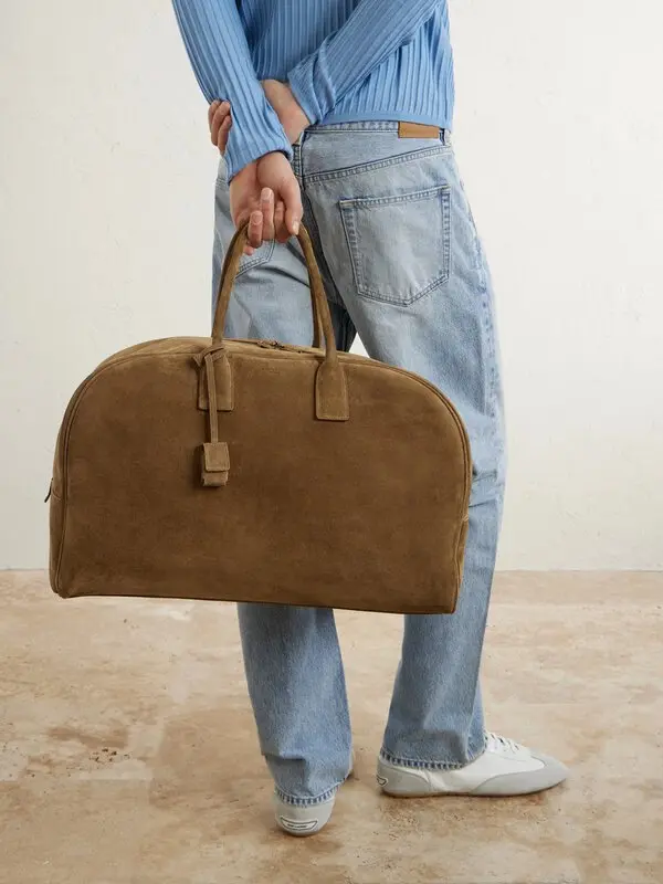 Saint Laurent Suede Duffle Bag - Brown