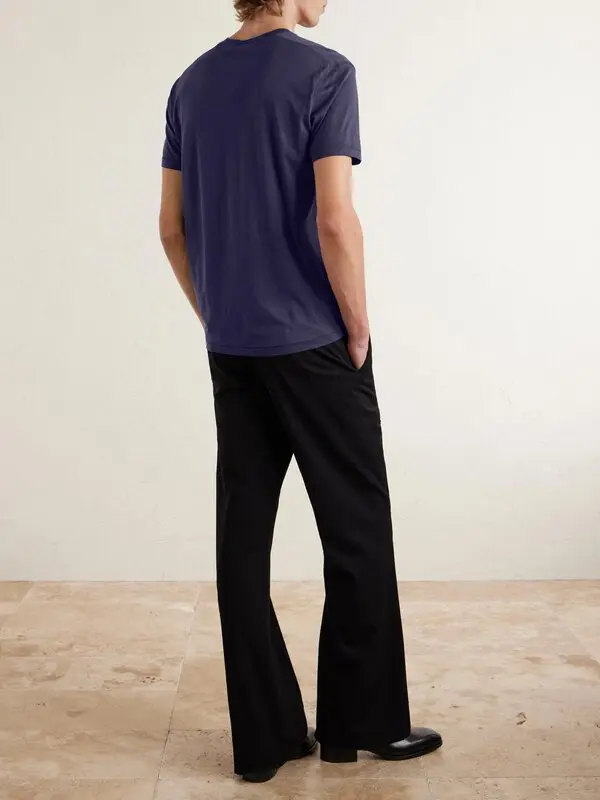 TOM FORD Lyocell And Cotton-blend T-shirt - Blue