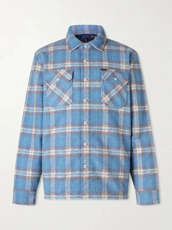 Polo Ralph Lauren Padded Checked Wool-blend Overshirt