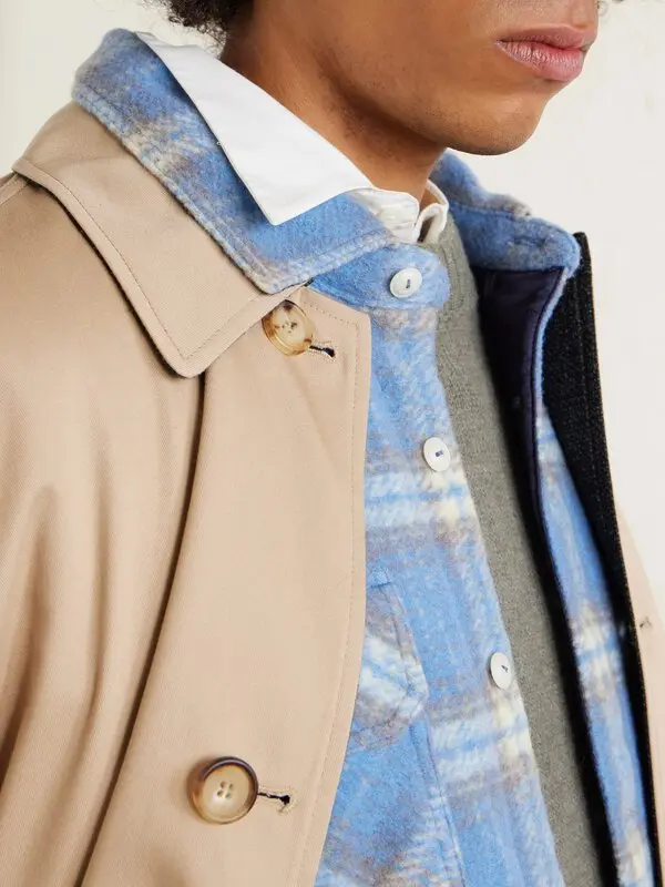 Polo Ralph Lauren Padded Checked Wool-blend Overshirt