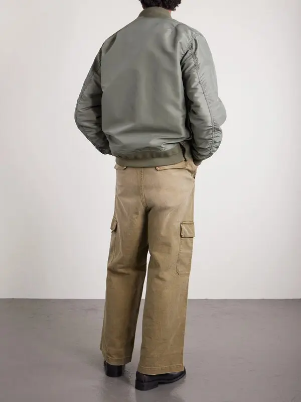 Sacai Padded Nylon-twill Bomber Jacket - Green