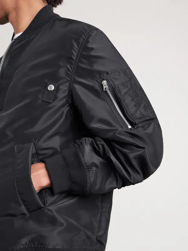 Sacai Padded Nylon-twill Bomber Jacket - Black