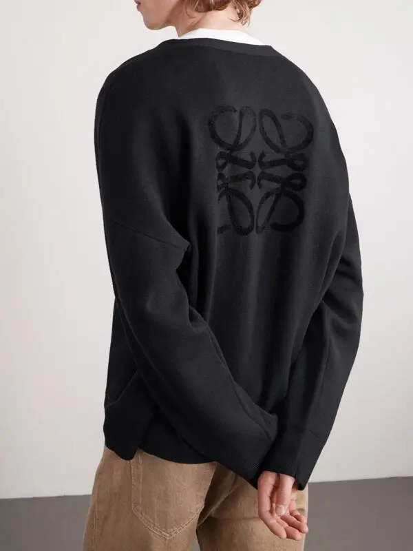Loewe Anagram Jacquard Wool-blend Cardigan
