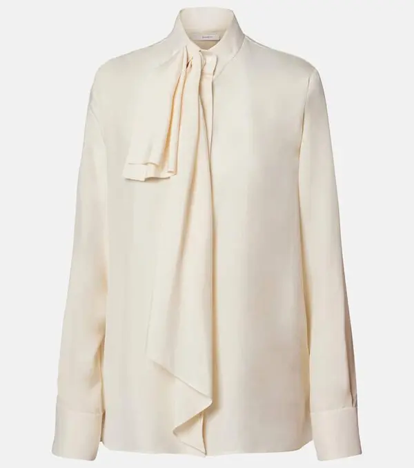Givenchy Bow-detail Silk Blouse - White