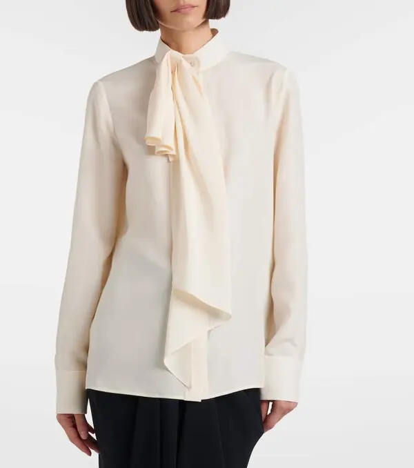 Givenchy Bow-detail Silk Blouse - White