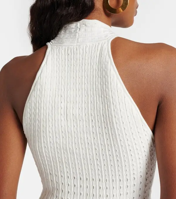 Simkhai Jenna Halterneck Mini Dress - White