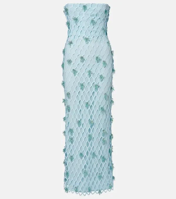 Simkhai Iridessa Sequined Bustier Gown