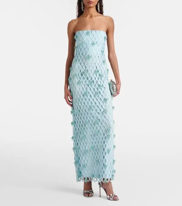 Simkhai Iridessa Sequined Bustier Gown