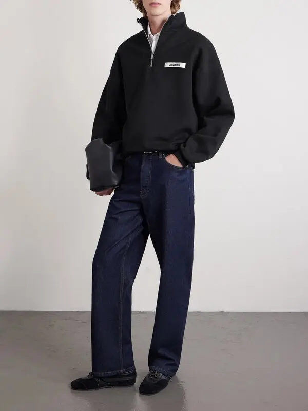 Jacquemus Logo-appliquéd Half-zip Sweatshirt