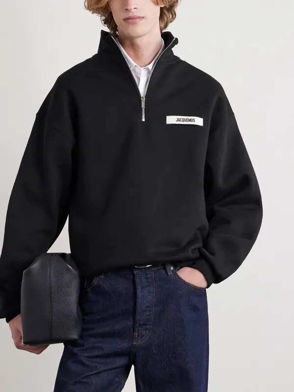 Jacquemus Logo-appliquéd Half-zip Sweatshirt