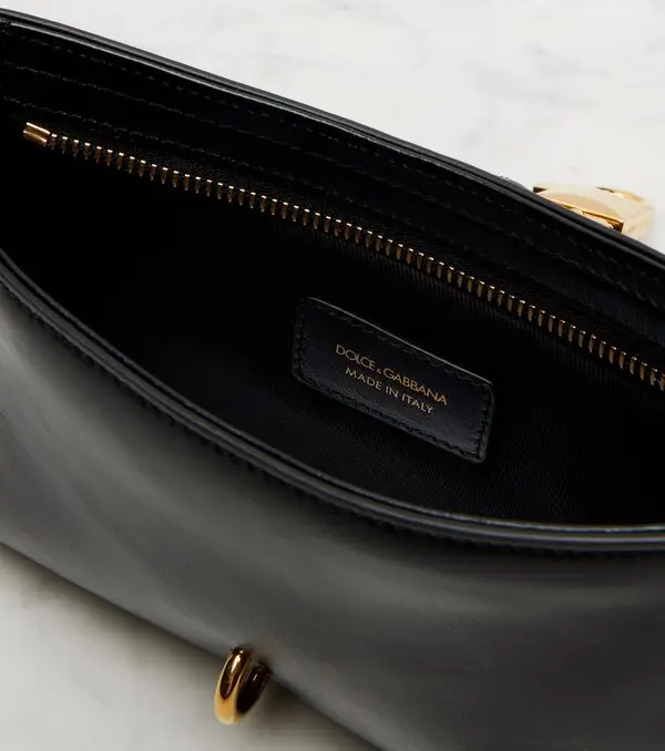 Dolce & Gabbana Lock Leather Shoulder Bag