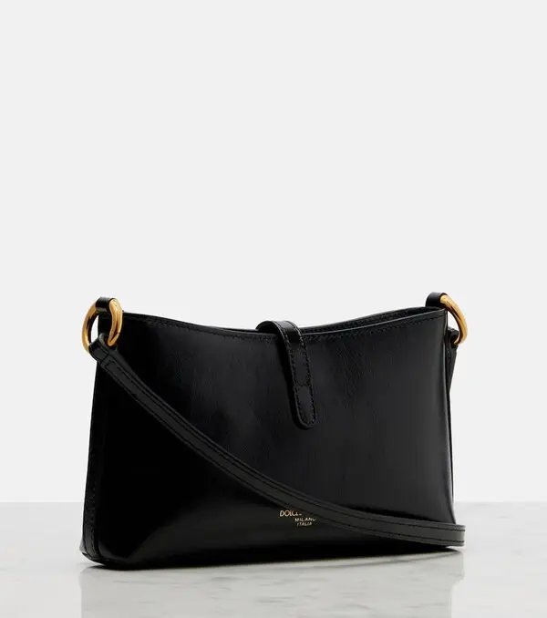 Dolce & Gabbana Lock Leather Shoulder Bag