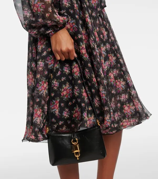 Dolce & Gabbana Lock Leather Shoulder Bag