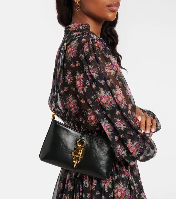 Dolce & Gabbana Lock Leather Shoulder Bag