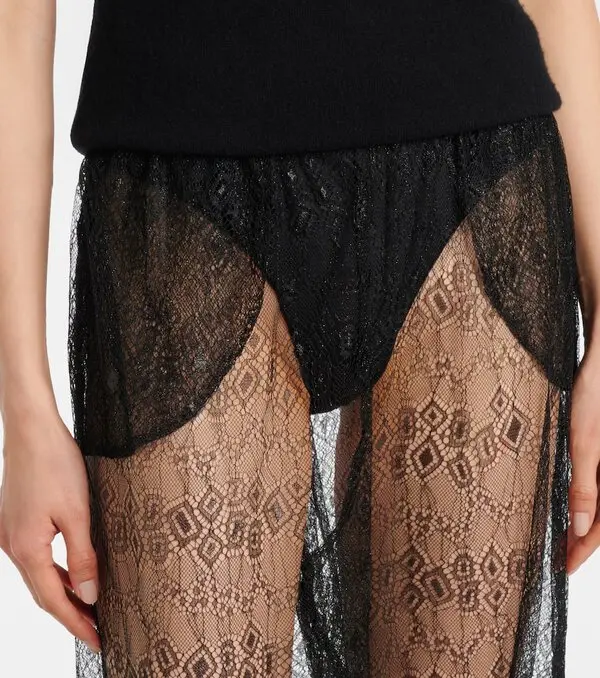 THE FRANKIE SHOP Orissa Sheer Wide-leg Pants