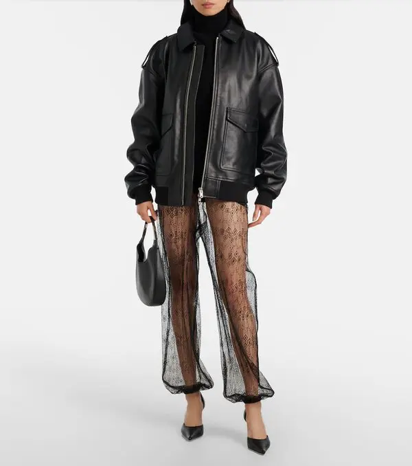 THE FRANKIE SHOP Orissa Sheer Wide-leg Pants