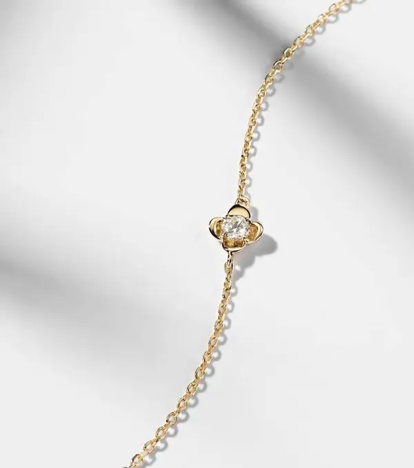 STONE AND STRAND Clover 14kt Bracelet With Diamonds